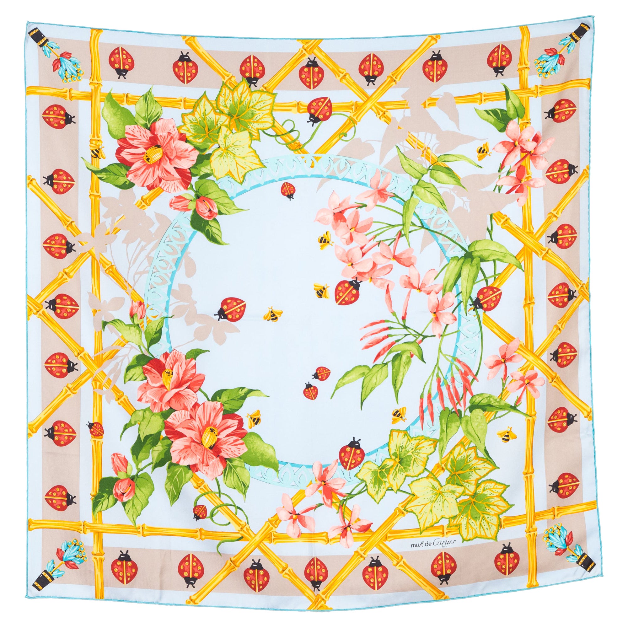 Cartier Silk Scarf For Sale at 1stDibs