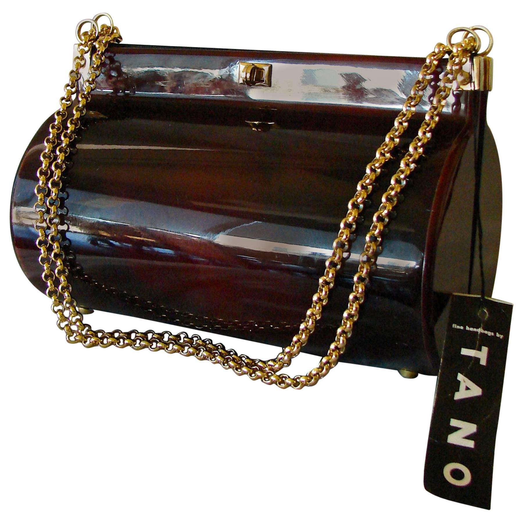 Retro Tano of Madrid Tortoise Lucite Handbag Purse 1950s New Deadstock ...