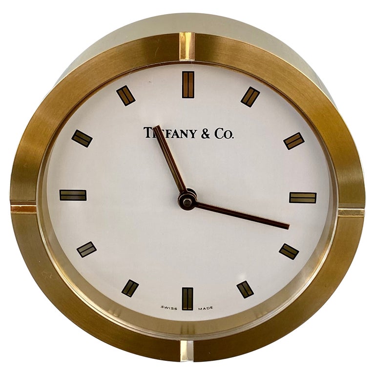 New Tiffany and Co Brass Swiss Made Desk Clock at 1stDibs | tiffany and ...