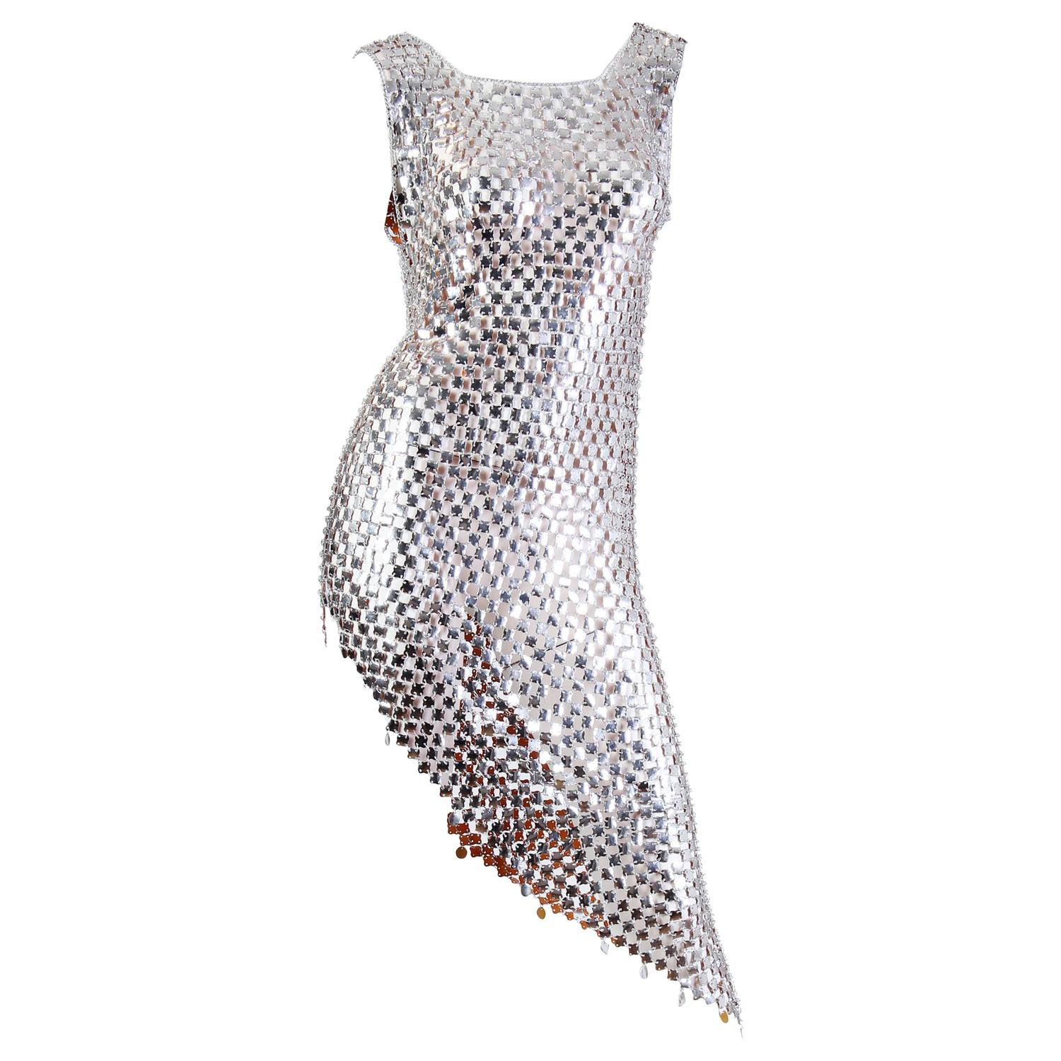 1960s Paco Rabanne Style Chain-Mail Dress at 1stdibs