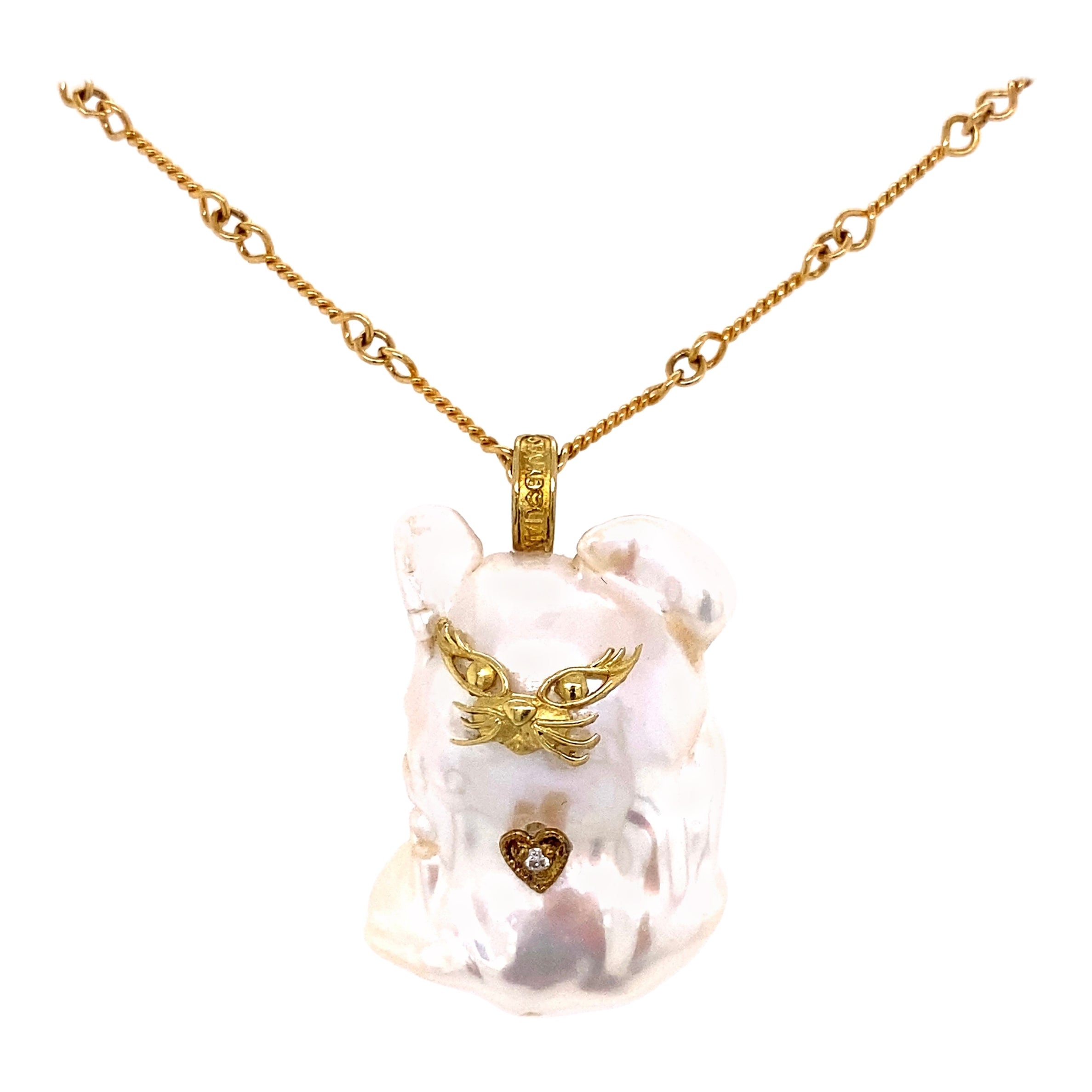 Silver and Gold Lariat Necklace with Baroque Pearl Drops Stambolian For ...