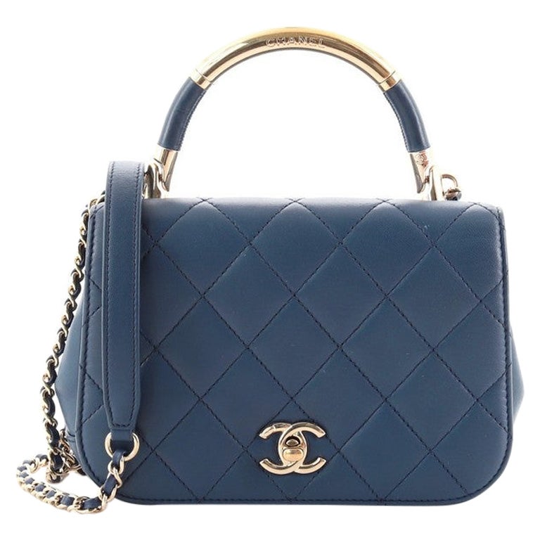 Chanel Carry Chic Flap Bag Quilted Lambskin Mini at 1stDibs