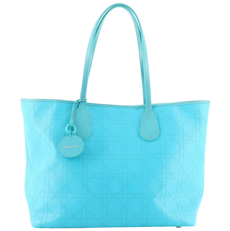 Christian Dior New Panarea Tote Cannage Stitch Rosato Canvas Medium at ...