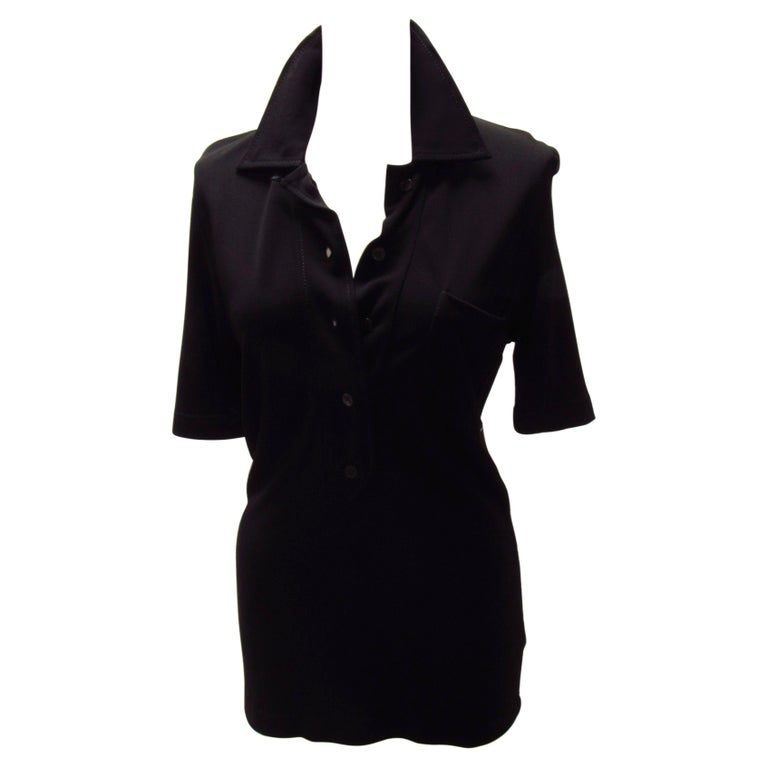 Paco Rabanne Black Short Sleeve Polo For Sale at 1stDibs