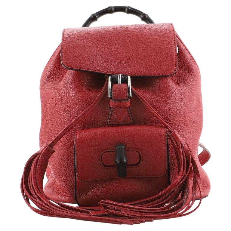 Gucci Vintage Leather and Bamboo Handle Backpack at 1stDibs | gucci ...