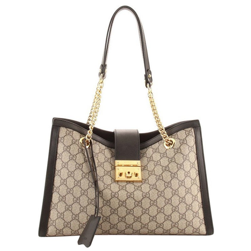 Gucci Padlock Chain Tote GG Coated Canvas Medium at 1stDibs | gucci ...