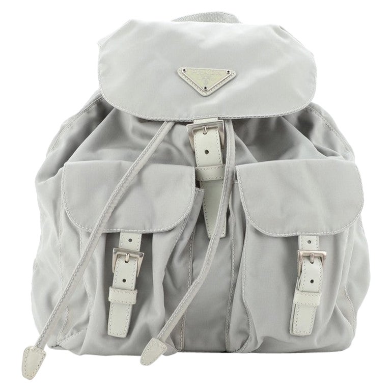 Prada Logo Patch Backpack Tessuto Large at 1stDibs