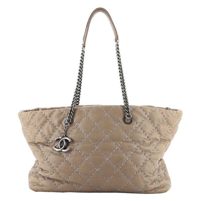 Chanel Bindi Tote Quilted Leather with Stingray Medium at 1stDibs