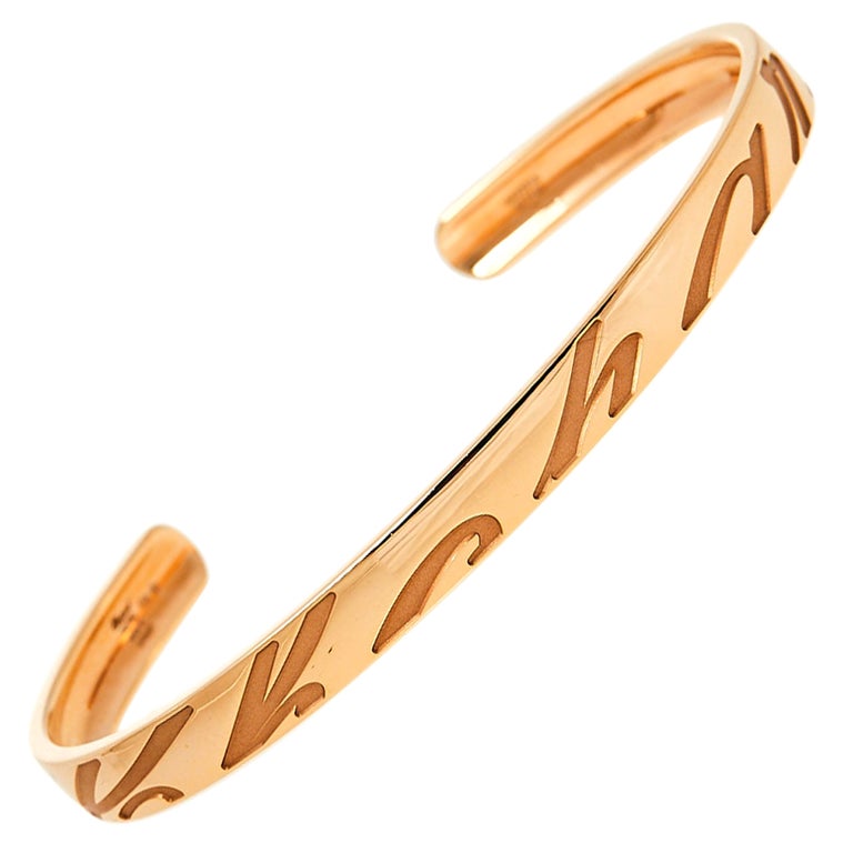 Chopard Chopardissimo 18K Rose Gold Open Cuff Bangle Bracelet at 1stDibs