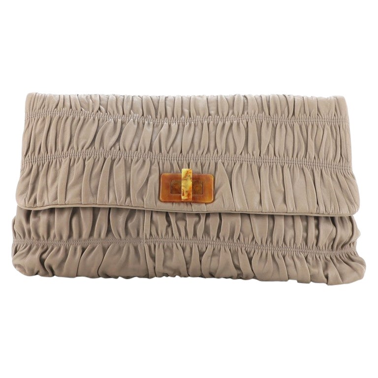 Prada Oversized Clutch Nappa Gaufre Large at 1stDibs