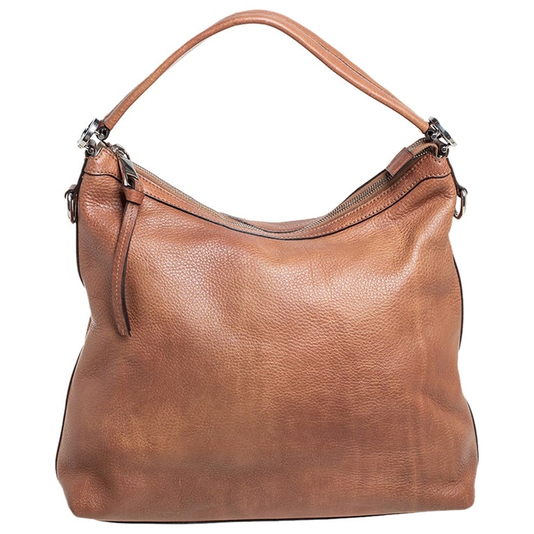 Gucci Tan Leather Miss GG Hobo at 1stDibs