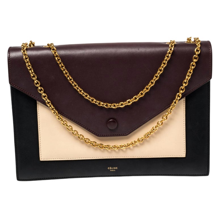 Celine Multicolor Leather Pocket Envelope Shoulder Bag at 1stDibs