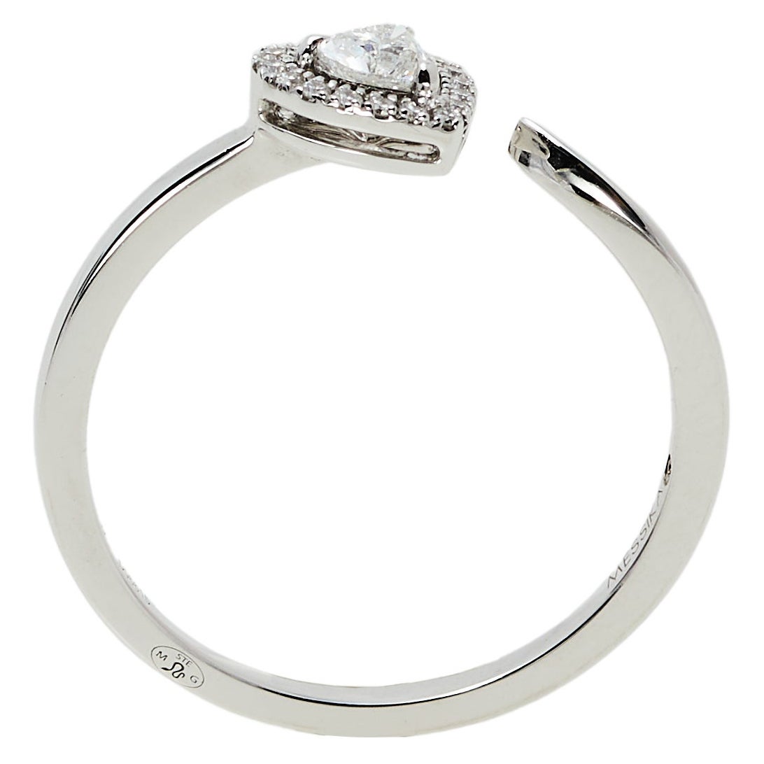 Messika "Snake" Ring in 18 Karat White Gold Set with Diamonds For Sale ...