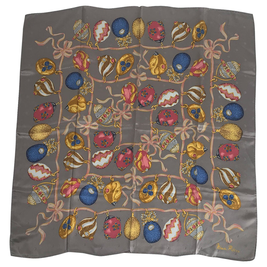Hermes Springs Silk Twill Scarf by Philippe Ledoux 90cm x 90cm 1970s ...