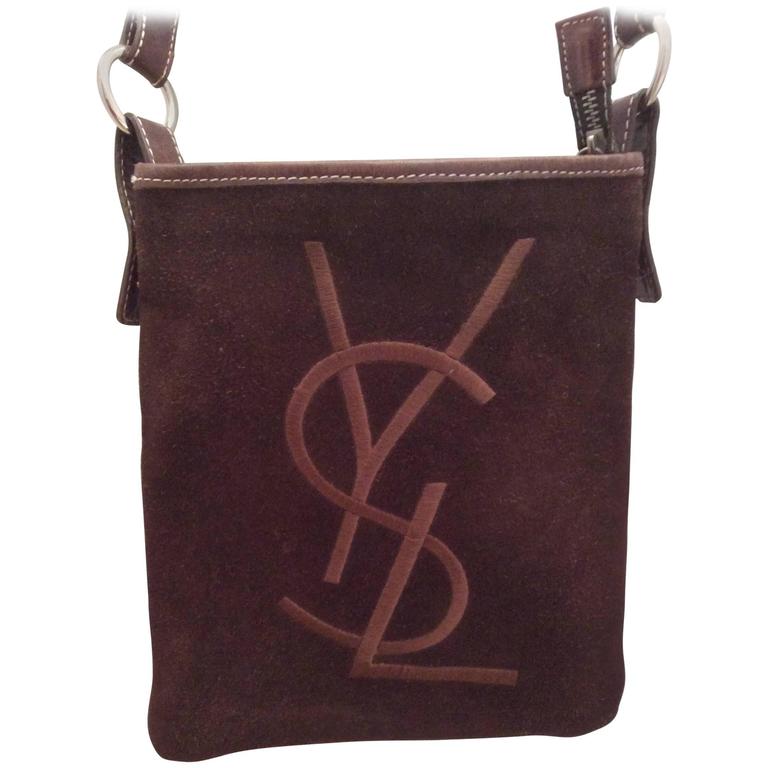 Yves Saint Laurent (YSL) Brown Suede Crossbody Bag at 1stDibs | ysl ...