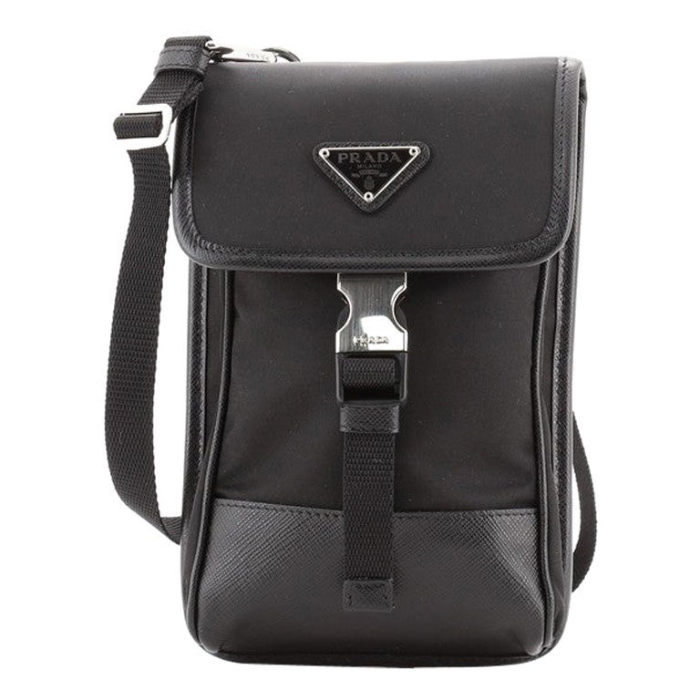 Prada Smartphone Case Crossbody Tessuto with Saffiano Leather at 1stDibs