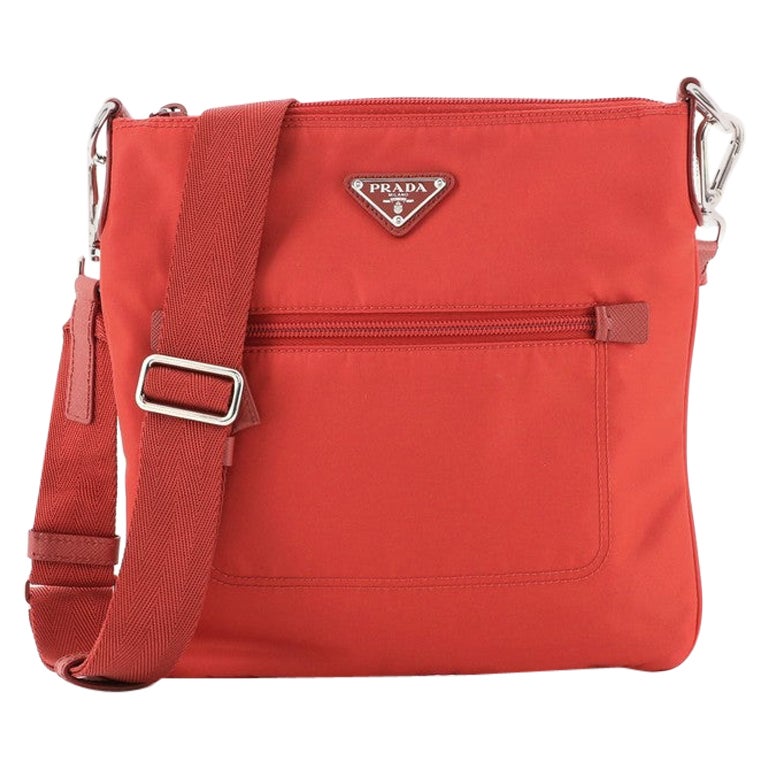 Prada Front Pocket Messenger Bag Tessuto Medium at 1stDibs