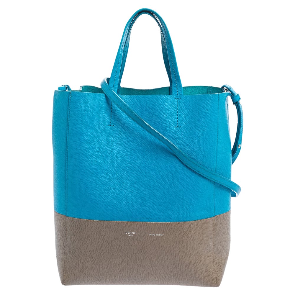 Celine Blue Leather Medium Phantom Luggage Tote at 1stDibs