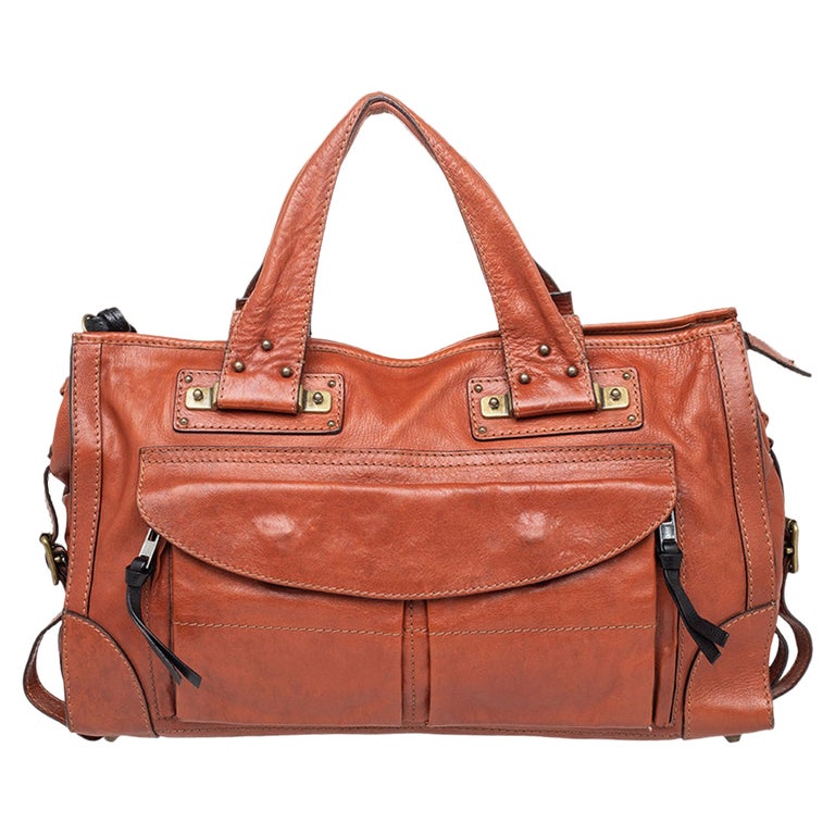 Chloe Brown Leather Tracy Satchel For Sale at 1stDibs