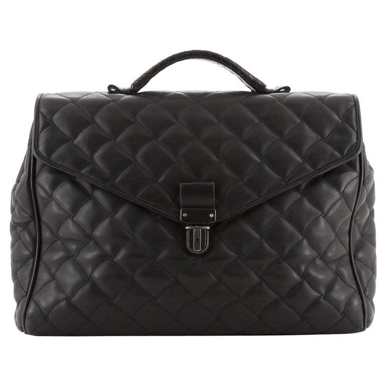 Bottega Veneta Envelope Briefcase Quilted Leather Large at 1stDibs