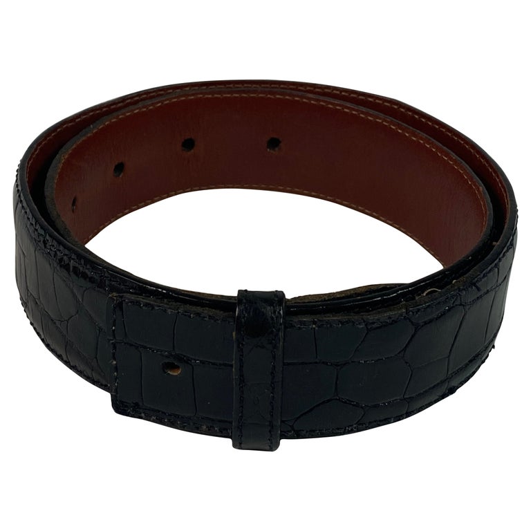 Kieselstein Cord Geniune Alligator Belt, Size 2 For Sale at 1stDibs