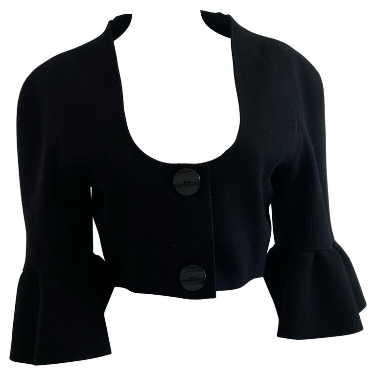 Vintage Alberta Ferreti Cropped Bell Sleeve Jacket For Sale at 1stDibs