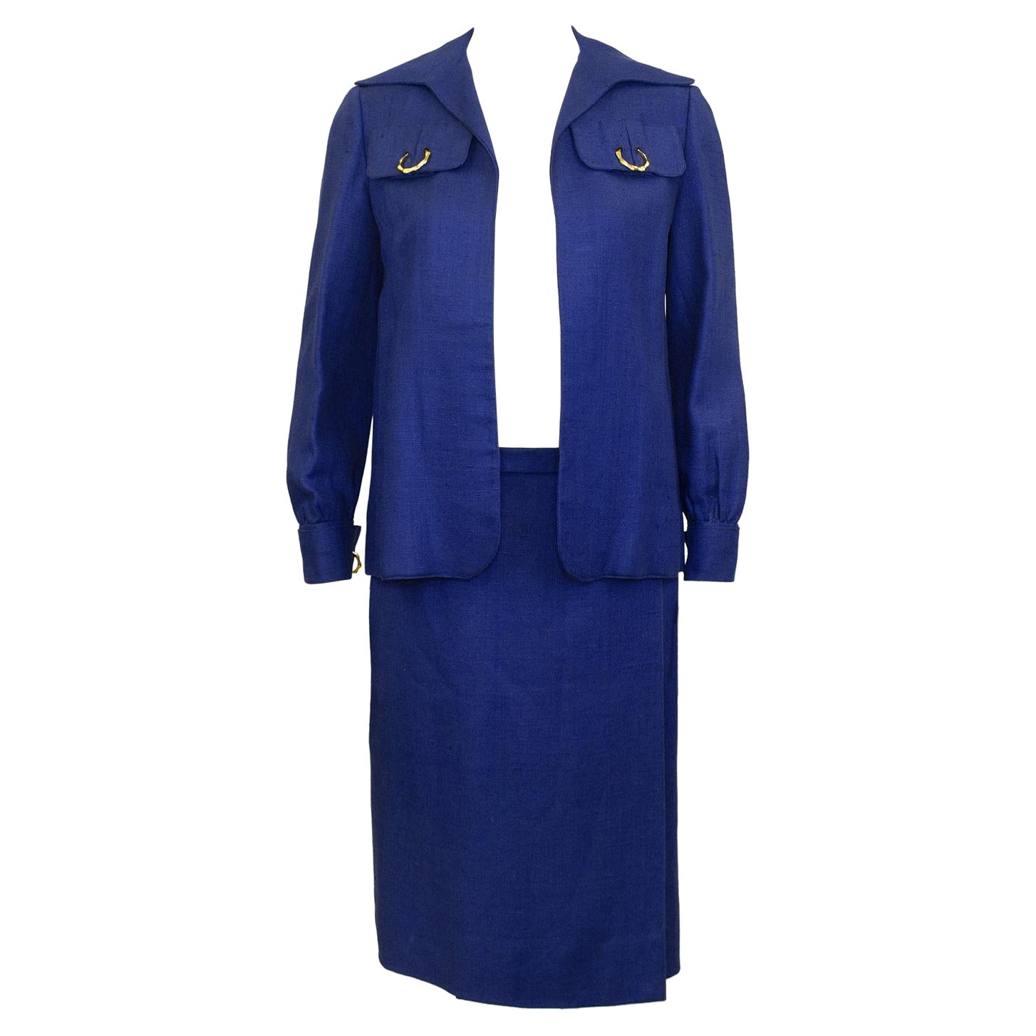 Donald Brooks Vintage 1970s Asian-Inspired Silk Print Gown + Cape ...