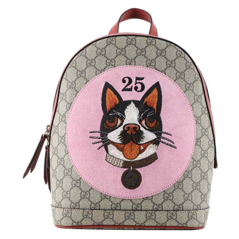 Gucci Zip Around Backpack Printed GG Coated Canvas Small at 1stDibs