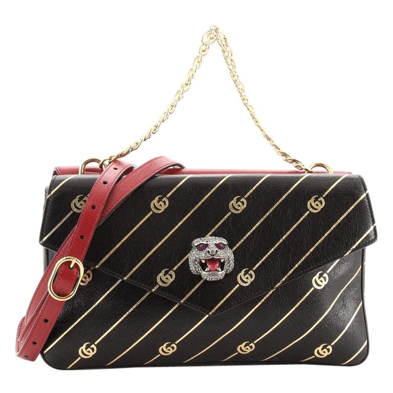 Gucci Thiara Double Shoulder Bag Printed Leather Medium at 1stDibs