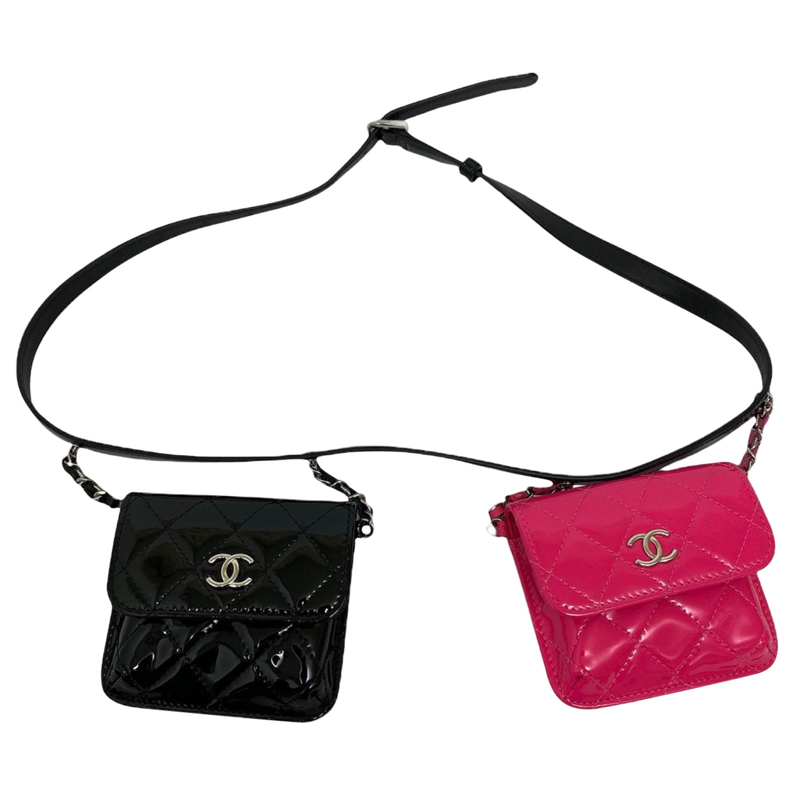Chanel Garter Thigh Micro Mini Bag with Chains For Sale at 1stDibs