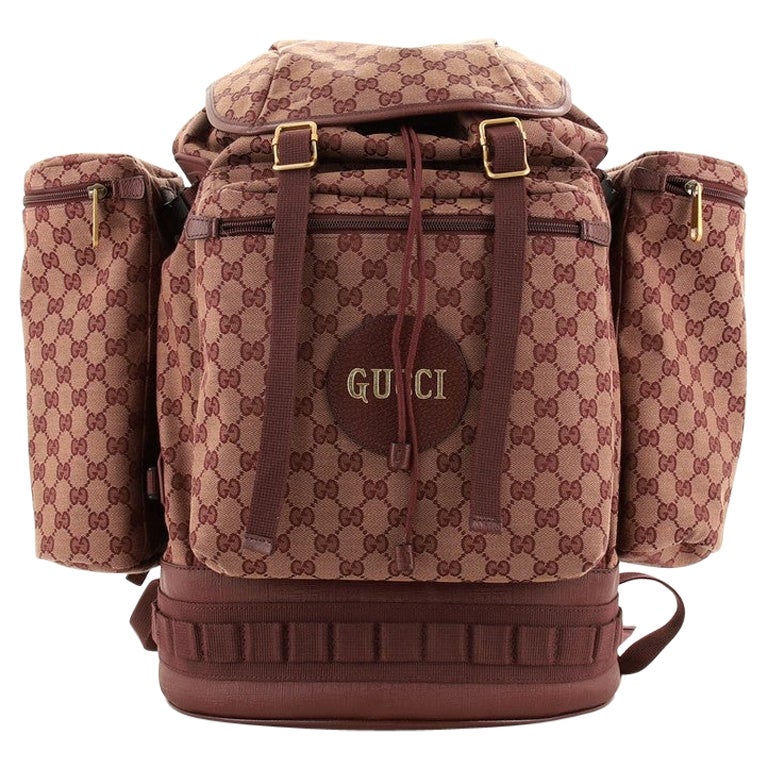 Gucci Brown Light Brown Leather Bamboo Drawstring Backpack Italy For ...