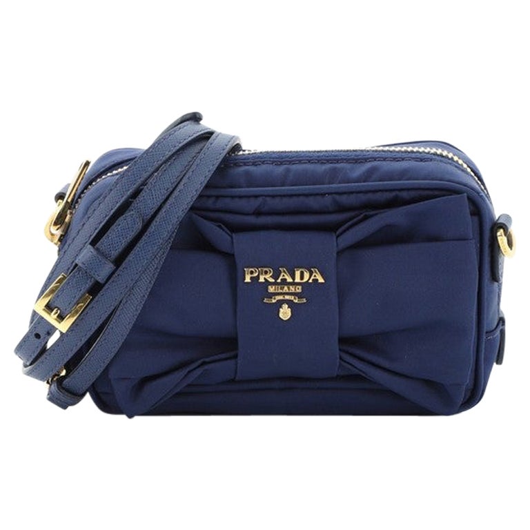 Prada Bow Camera Crossbody Bag Tessuto Small at 1stDibs