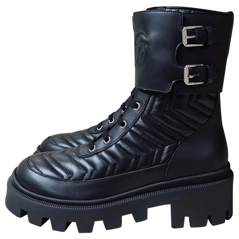 Gucci Black Leather Ankle Boots at 1stDibs