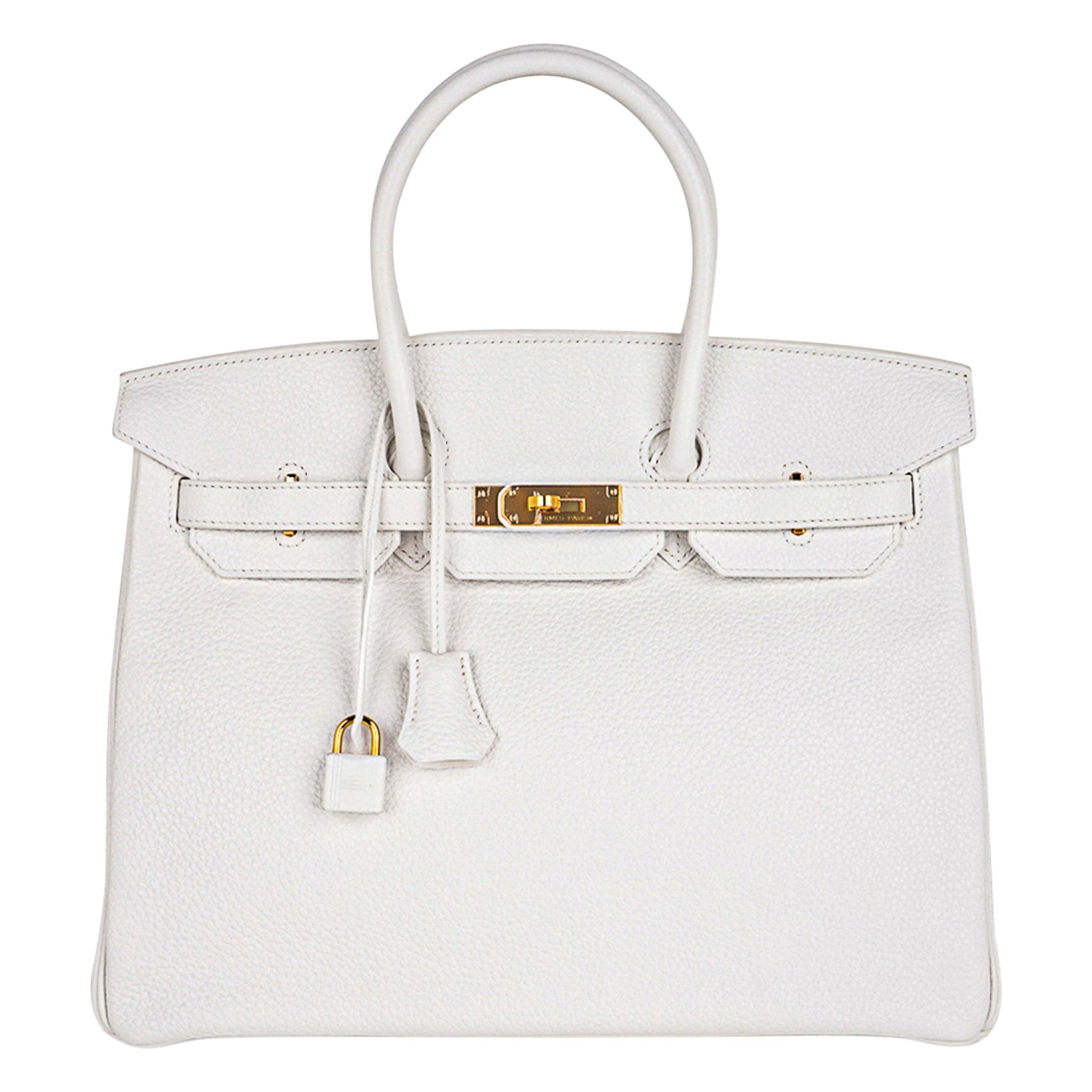 Hermes Birkin 25 HSS Bag White Clemence Gold Hardware nwt at 1stDibs ...