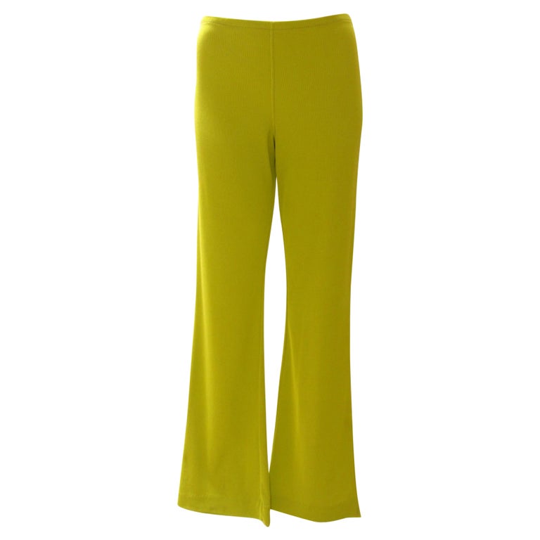 Matsuda vintage Chartreuse Stretch Pant For Sale at 1stDibs