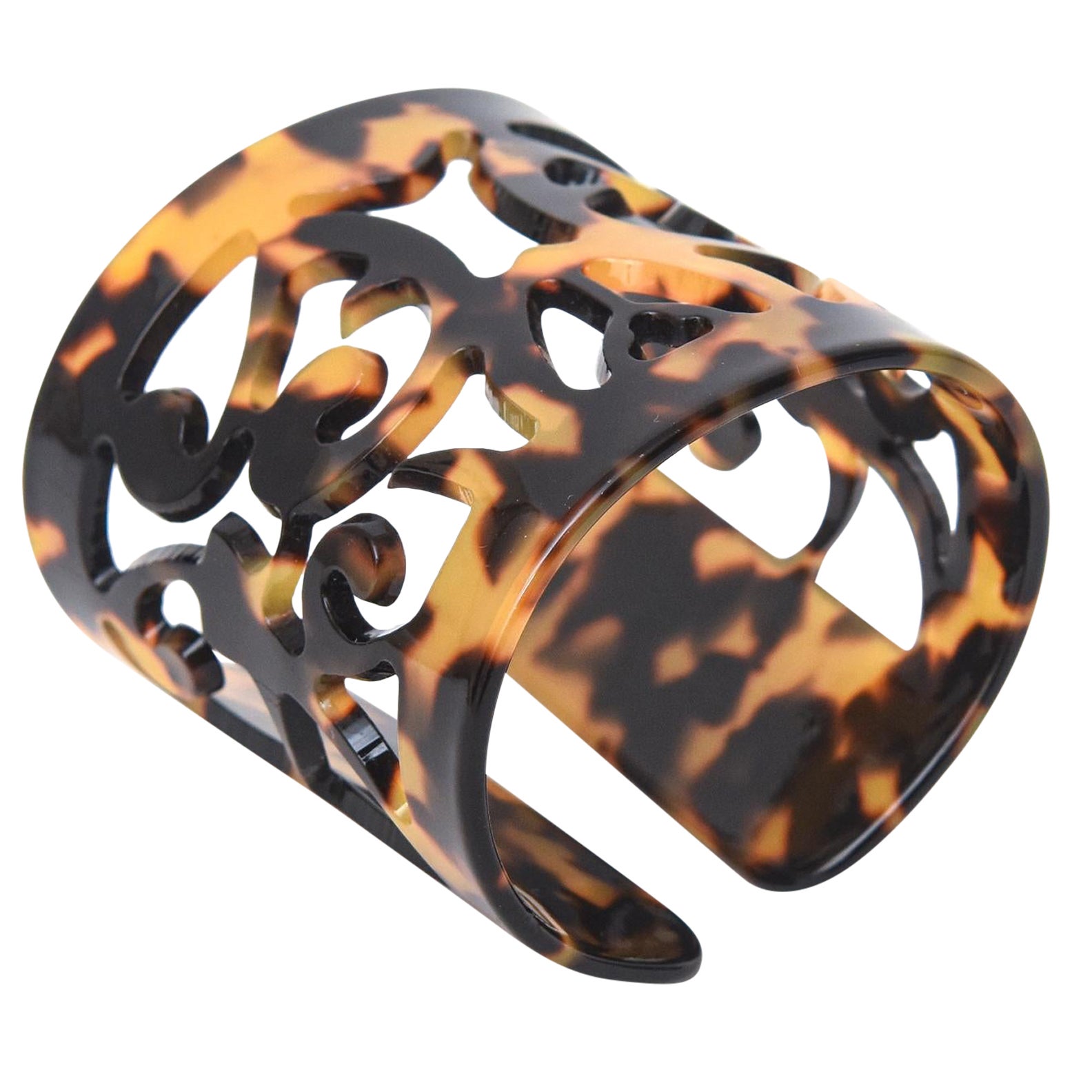 Bakelite and Chrome Buckle Cuff at 1stDibs