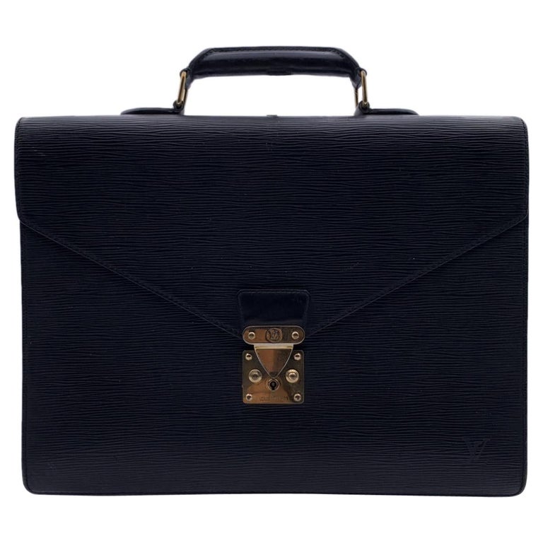 Louis Vuitton Vintage Black Epi Leather Ambassadeur Work Bag Briefcase ...