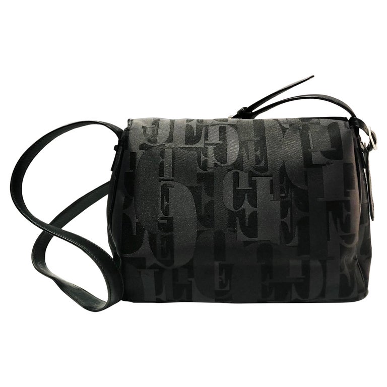 1990s Gianfranco Ferre Logo Print Shoulder Bag For Sale at 1stDibs
