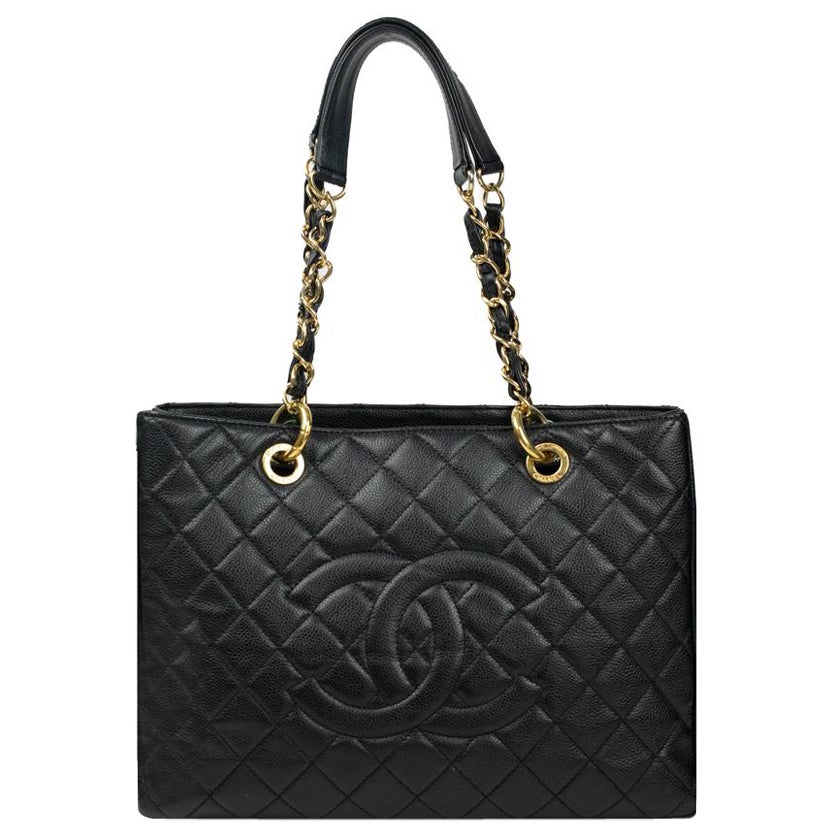 Chanel new Maxi Lucky Charms Symbols Bag - Black Leather CC Logo Flap ...