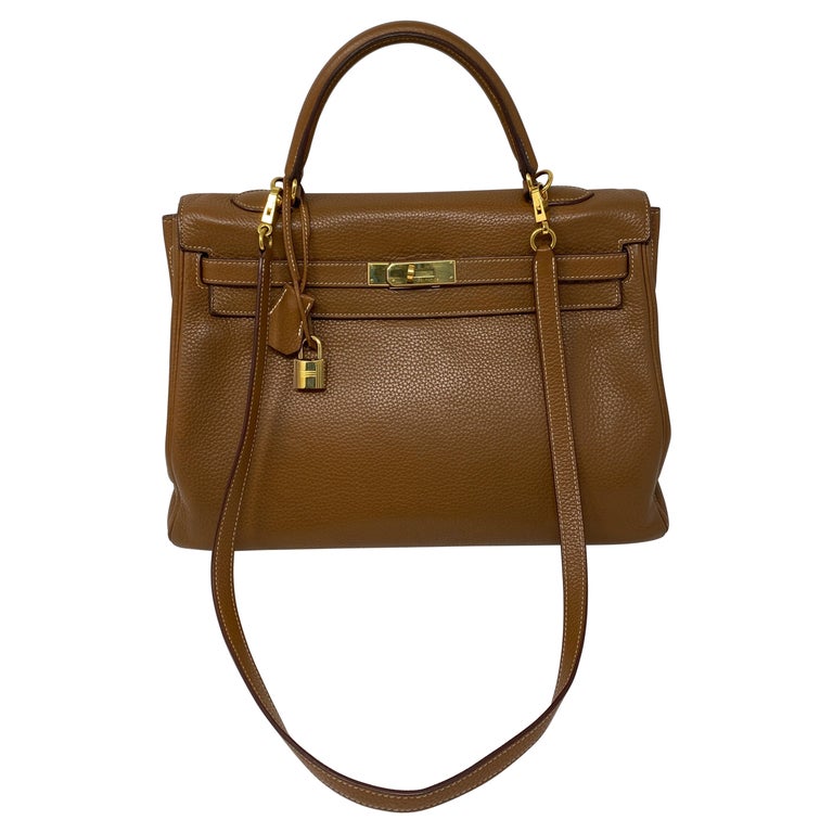 Hermes Gold Kelly 35 Bag at 1stDibs