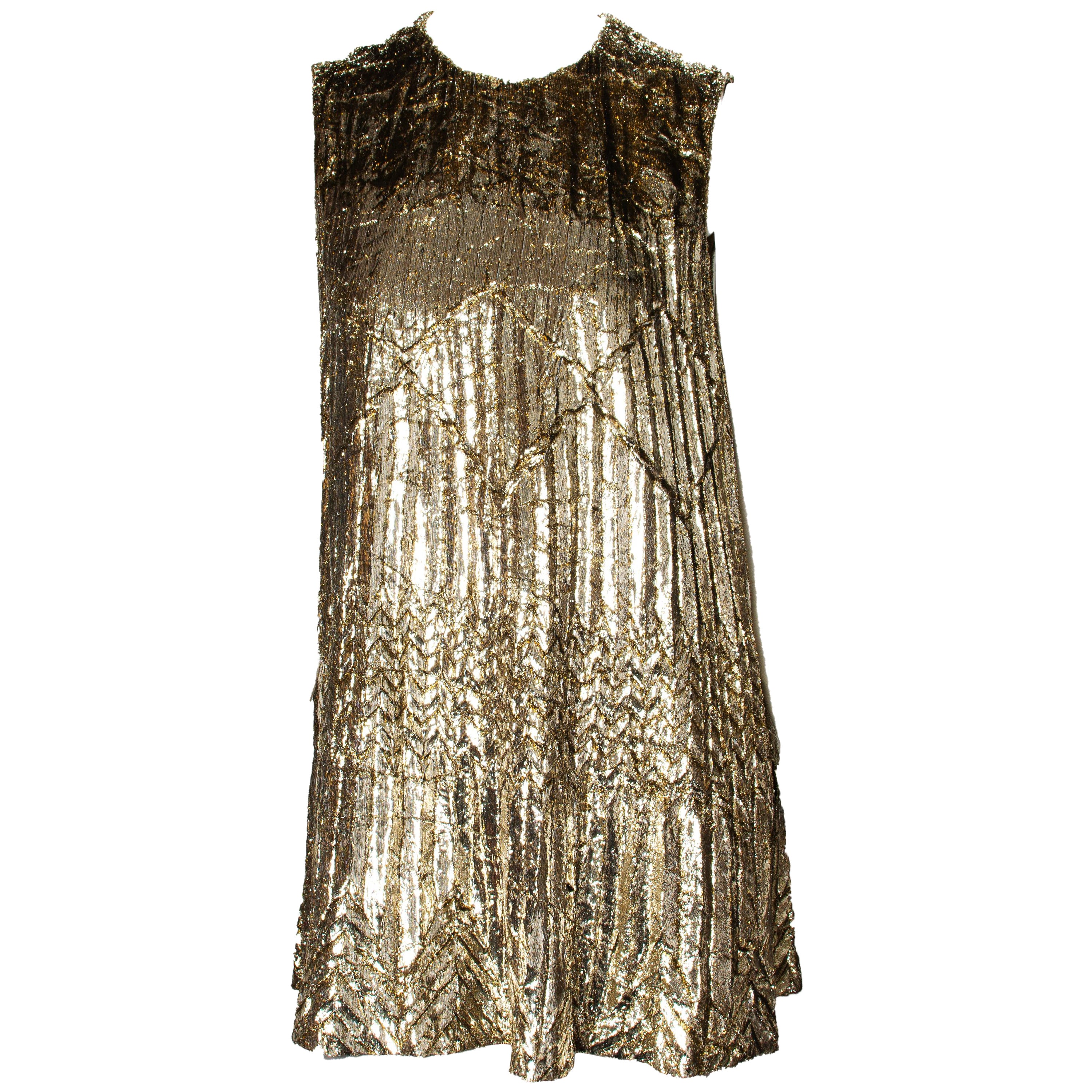 1982 Gianni Versace Couture Metal Mesh Oroton Top and Skirt For Sale at ...
