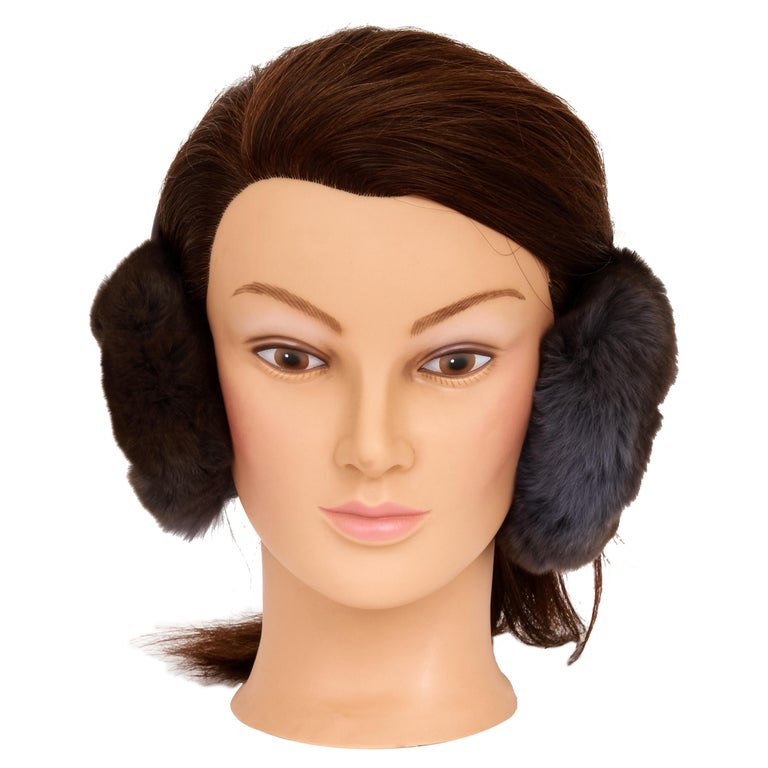 Chanel CC Logo Gray Rabbit Ear Muffs For Sale at 1stDibs | cc ear muffs