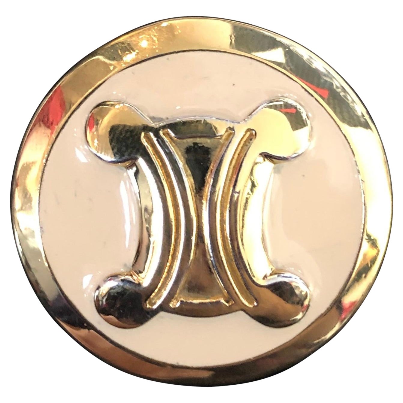 Celine Gold Stars Rhinestone Dome Brooch For Sale at 1stDibs