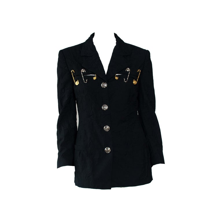 S/S 1994 Gianni Versace Couture Medusa Safety Pin Blazer Runway For ...