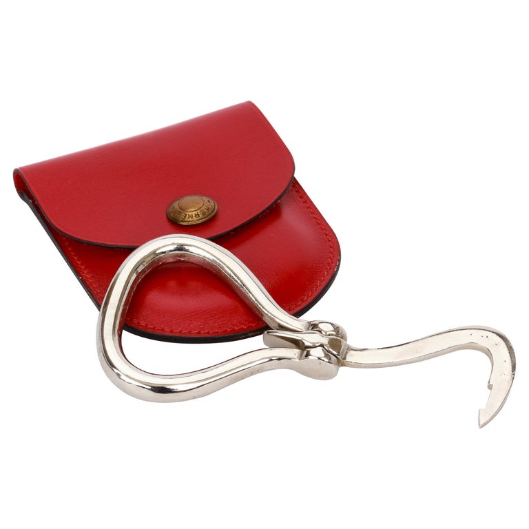 Vintage Hermes Folding Red Hoof Pick at 1stDibs