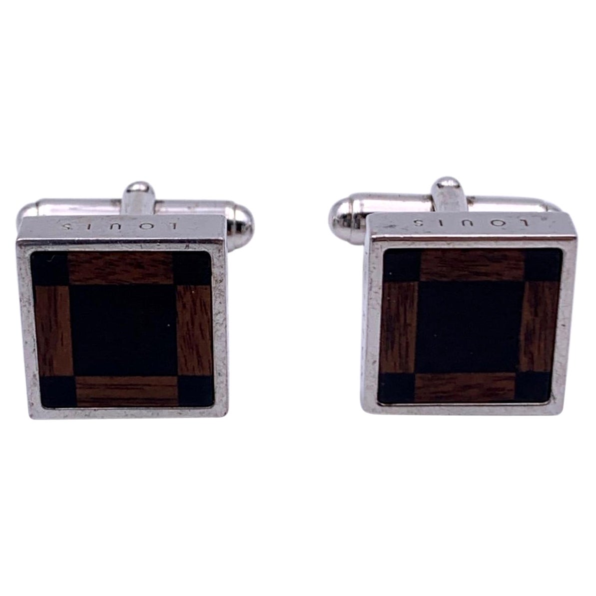 Joe Louis Sterling Silver Cufflinks 1940 at 1stDibs