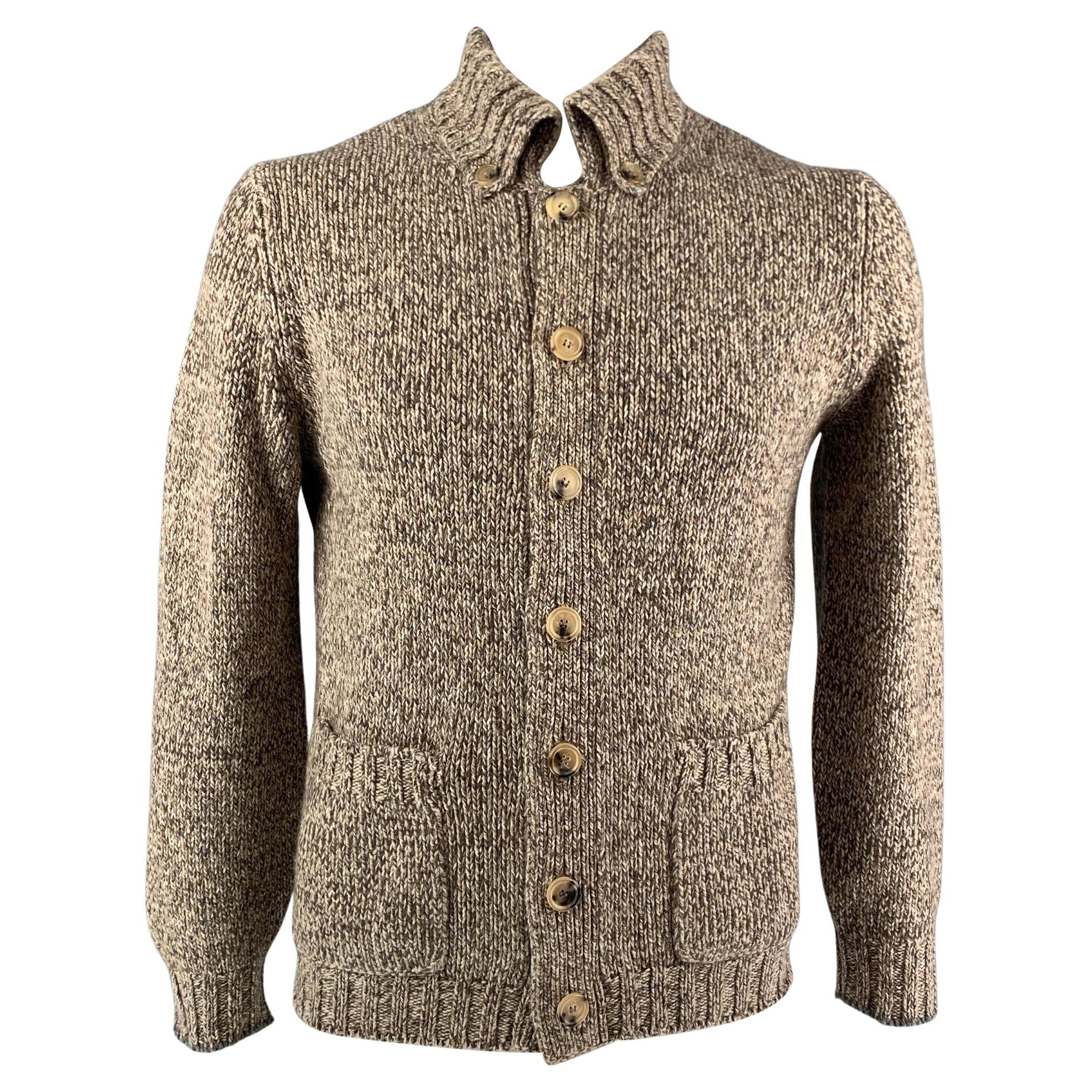 BRUNELLO CUCINELLI Multi-Color Sequin Cotton Blend Cropped Cardigan For ...