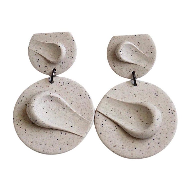 Vada Granite Smear Earrings by Shape + Form For Sale at 1stDibs