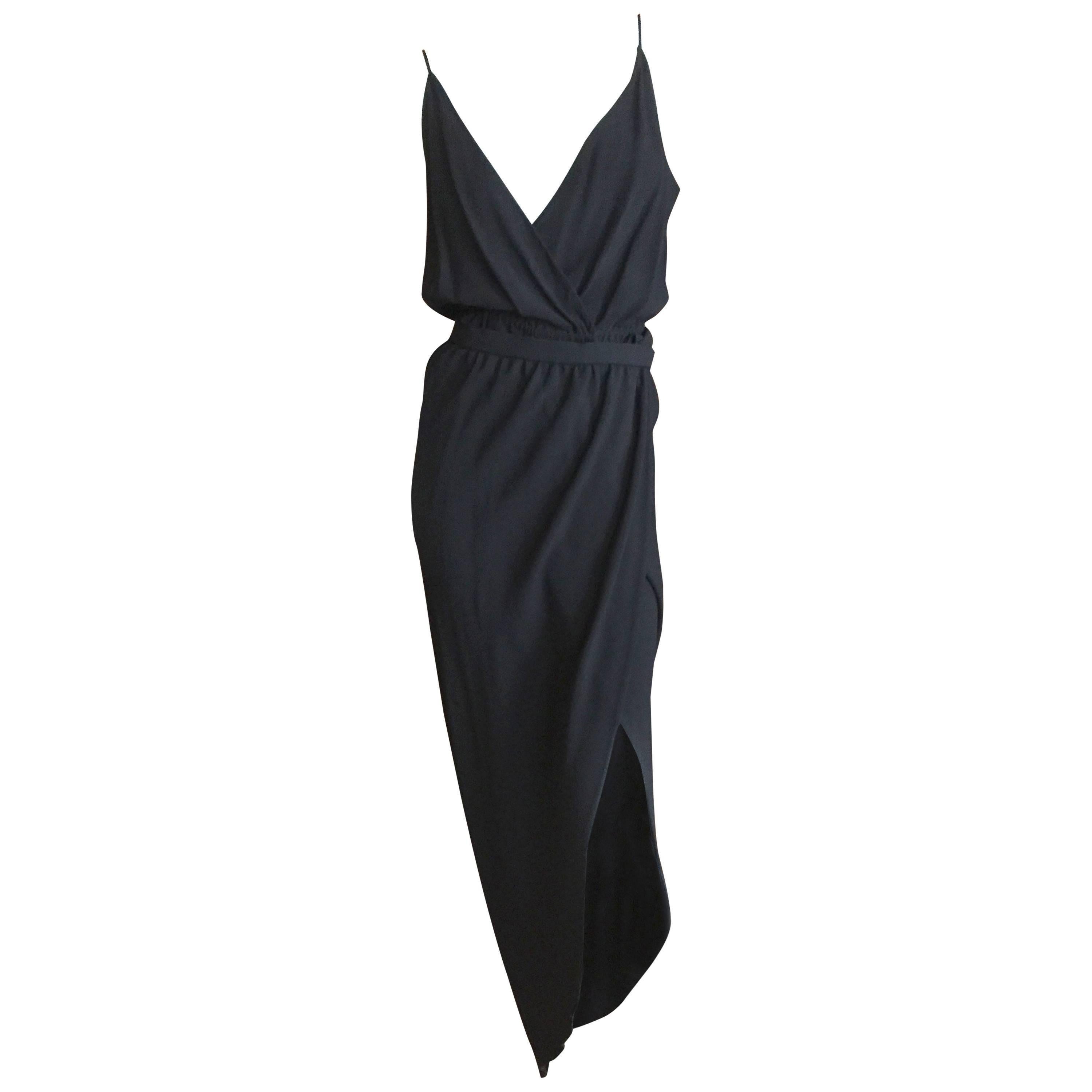 Halston 1970's Disco Era Black 2pc Dress at 1stDibs
