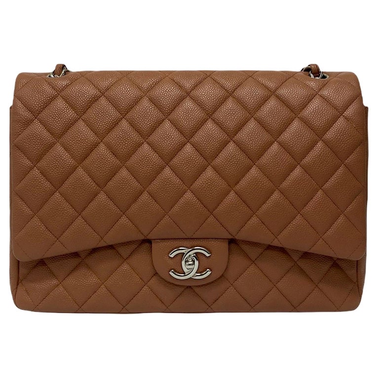 Chanel Pink Leather Maxi Jumbo Bag For Sale at 1stDibs